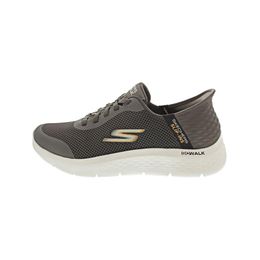 Skechers SlipIns: Go Walk Flex-Han Slipper Braun | Gr.: 43