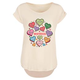 F4NT4STIC T-Shirt Muttertag Mama Herzen in Whitesand | Gr.: XL