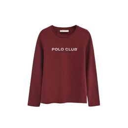 Polo Club Langarmshirt in Granat | Gr.: S