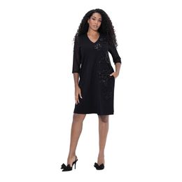 Ulla Popken Midikleid in schwarz | Gr.: 50-52