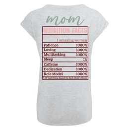 F4NT4STIC T-Shirt Mom Nutrition Facts in grau meliert | Gr.: XS
