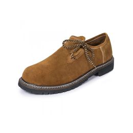 PAULGOS Haferlschuhe Trachten Schn&uuml;rschuh Echtleder in Hellbraun | Gr.: 39