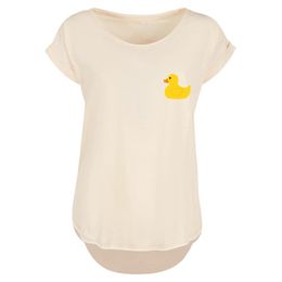 F4NT4STIC Long Cut T-Shirt Yellow Rubber Duck LONG in Whitesand | Gr.: XL