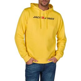 Jack & Jones Jack & Jones Pullover JJMORTY OLD LOGO SWEAT HOOD SMU in Gelb | Gr.: 3XL