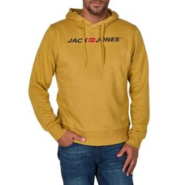 Jack & Jones Jack & Jones Pullover JJMORTY OLD LOGO SWEAT HOOD SMU in Gold | Gr.: S