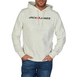 Jack & Jones Jack & Jones Pullover JJMORTY OLD LOGO SWEAT HOOD SMU in Wei&szlig; | Gr.: XXL