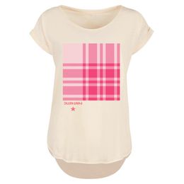 F4NT4STIC Long Cut T-Shirt Karo Pink in Whitesand | Gr.: S