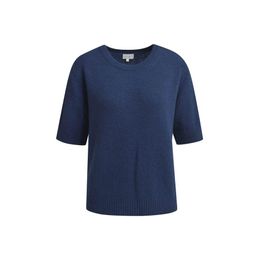 Milano Italy Fitted 1/2 Sleeve Pullover with Round Neck in Navy | Gr.: S