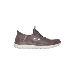 Skechers Sportliche Slipper in Braun | Gr.: 43