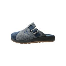 Fly Flot Hausschuh Pantoffel in blau | Gr.: 47