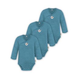 Normani Outdoor Sports 3x Baby Merino Wickelbody in Blau | Gr.: 80