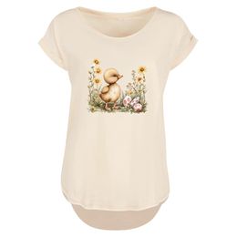 F4NT4STIC Long Cut T-Shirt Niedliche Enten Ostereier in Whitesand | Gr.: XS