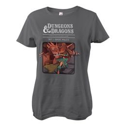 Dungeons and Dragons Shirt "D&D Set 1 - Basic Rules Girly Tee" in Grau | Gr.: M
