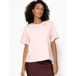 SASSYCLASSY T-Shirt mit LA DOLCE VITA Print in Rosa | Gr.: M