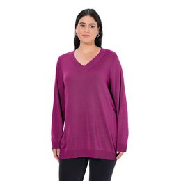 Ulla Popken Pullover in beere | Gr.: 42-44