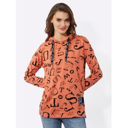 WITT WEIDEN Longshirt in papaya-schwarz | Gr.: 38