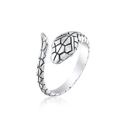 Kuzzoi Ring 925 Sterling Silber Schlange in Schwarz | Gr.: 64