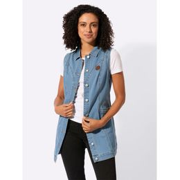 WITT WEIDEN Jeans-Longweste in blue-bleached | Gr.: 48