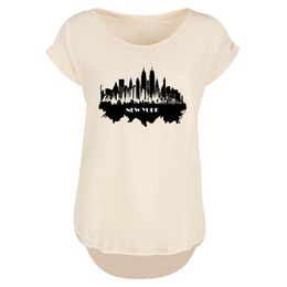 F4NT4STIC Long Cut T-Shirt Cities Collection - New York skyline in Whitesand | Gr.: L