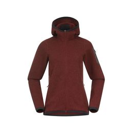 Bergans W KAMPHAUG KNITTED HOODIE in Rot | Gr.: XS