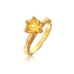 Elli Ring 925 Sterling Silber in Gold | Gr.: 58