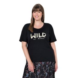 Ulla Popken Shirt in schwarz | Gr.: 46-48