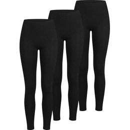 Normani 3 St&uuml;ck Thermoleggings Double Seam mit weichem Innenfleece in Schwarz | Gr.: XXL