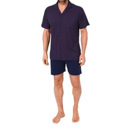 Normann Kurzarm Schlafanzug Shorty Pyjama durchkn&ouml;pfbar in rot | Gr.: 68/70