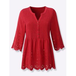 WITT WEIDEN Spitzen-Bluse in rot | Gr.: 46