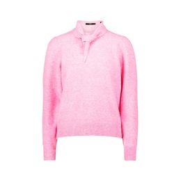 Zero Pullover mit Strickhalstuch in Blushberry Pink Melange | Gr.: 42
