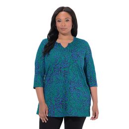 Ulla Popken Longshirt in azurblau | Gr.: 66-68