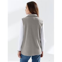 Sieh an! Fleece-Weste in grau | Gr.: 40