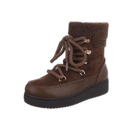 Ital-Design Stiefelette in Braun | Gr.: 41