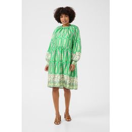 Cream Kleid CRAmina Feminine in Green Paisley Border | Gr.: 44