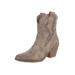 Ital-Design High Heel in Hellbraun und Bronze | Gr.: 38