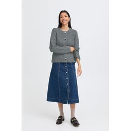 b. young Langarm BYMILLER Regular fit in Mid Grey Melange | Gr.: M