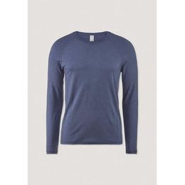 hessnatur Wool-Silk Longsleeve in indigo blau | Gr.: 52