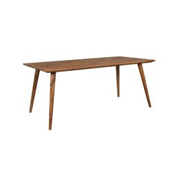 KADIMA DESIGN Massivholz Esstisch im Retro Landhausstil, handgefertigt, Sheesham-Holz | Gr.: 120 x 60 x 76 cm