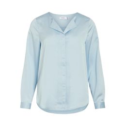 Vila V-Neck Langarm Satin Shirt in Nantucket Breeze | Gr.: 44
