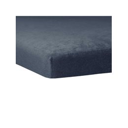 Traumschlaf Spannbettlaken Flauschbiber Topper in marine | Gr.: 180x200 cm - 200x200 cm