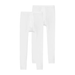 Schiesser Lange Unterhose Original Doppelripp in Wei&szlig; | Gr.: 6
