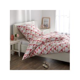 Traumschlaf Bettw&auml;sche Christin in rot | Gr.: 135 x 200 + 80 x 80 cm