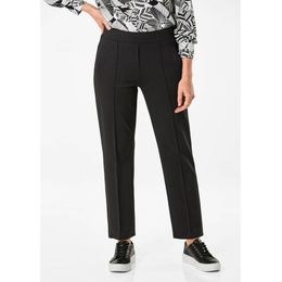 GOLDNER Elegante Jerseyhose mit Biese in schwarz | Gr.: 42