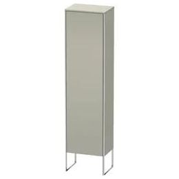 Duravit XSquare Hochschrank, 1 T&uuml;r Anschlag rechts, 4 Glasfachb&ouml;den, 500x2016x356mm, XS1314R6060, Farbe: Taupe Seidenmatt Lack