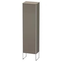 Duravit XSquare Hochschrank, 1 T&uuml;r Anschlag links, 4 Glasfachb&ouml;den, 500x2016x356mm, XS1314L9090, Farbe: Flannel Grey Seidenmatt Lack