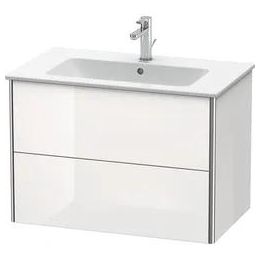Duravit XSquare Waschtischunterbau wandh&auml;ngend, 2 Schubk&auml;sten, 810x560x478mm, XS417200707, Farbe: Betongrau Matt