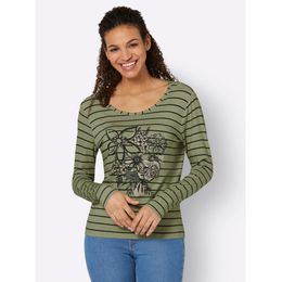 WITT WEIDEN Druck-Shirt in schilf-beige-bedruckt | Gr.: 46