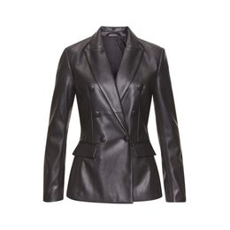 Lascana Lederimitat-Blazer in schwarz | Gr.: 36