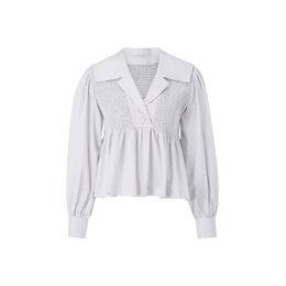 Rich & Royal Rich & Royal Cotton Blouse with Peplum in White | Gr.: 36