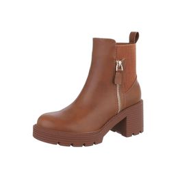 Ital-Design Stiefelette in Camel | Gr.: 36